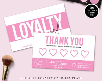 Editable Punch Card Template - Etsy