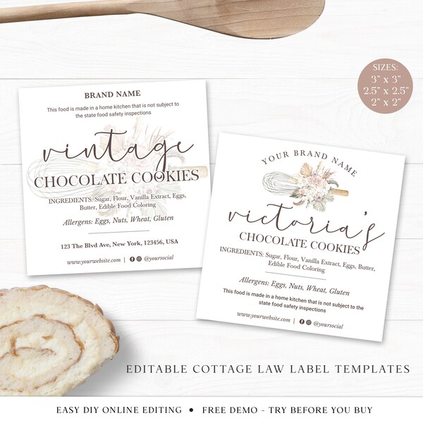 Texas Cottage Food Label - Etsy