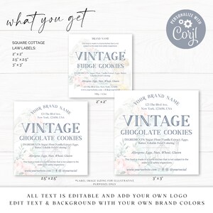 Cottage Law Label Template 3 Sizes Bakery Food License - Etsy UK