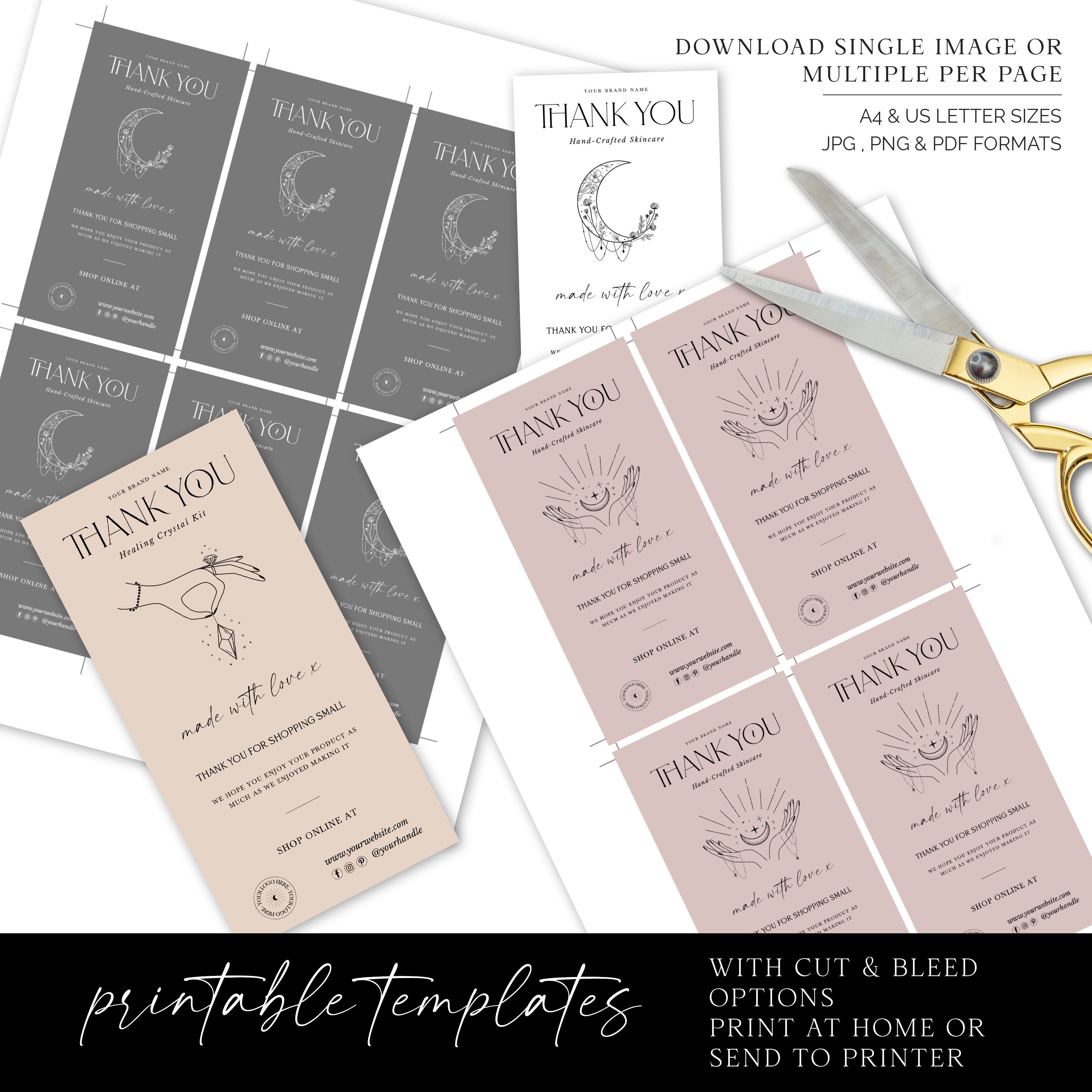 Editable Box Seal Label Template 3 Sizes DIY Edit Box Seal - Etsy UK