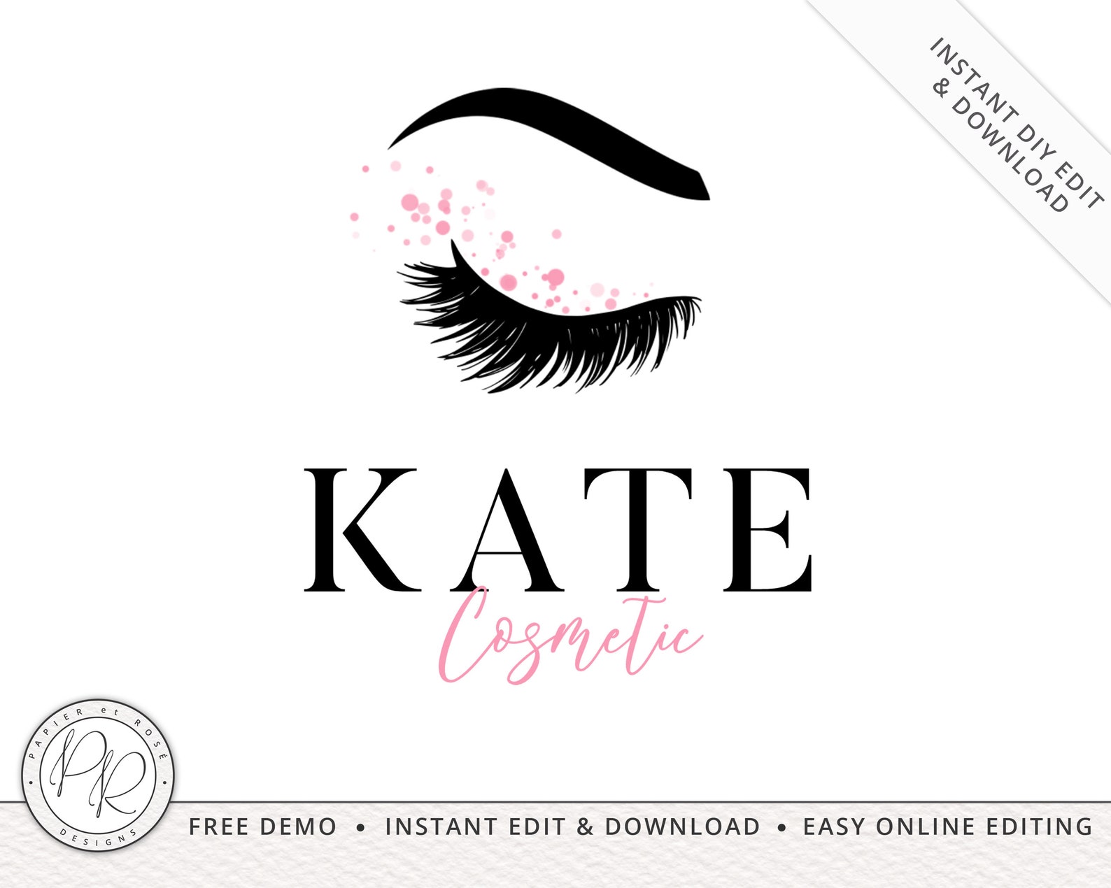 Premade Lash Tech Makeup Artist Logo Design Watermark INSTANT Etsy premade-lash-tech-makeup-artist-logo-design-watermark-instant-etsy