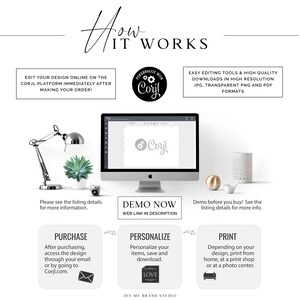 Slimline Price List Template, Minimalist (2 SIZES) DIY Editable ...