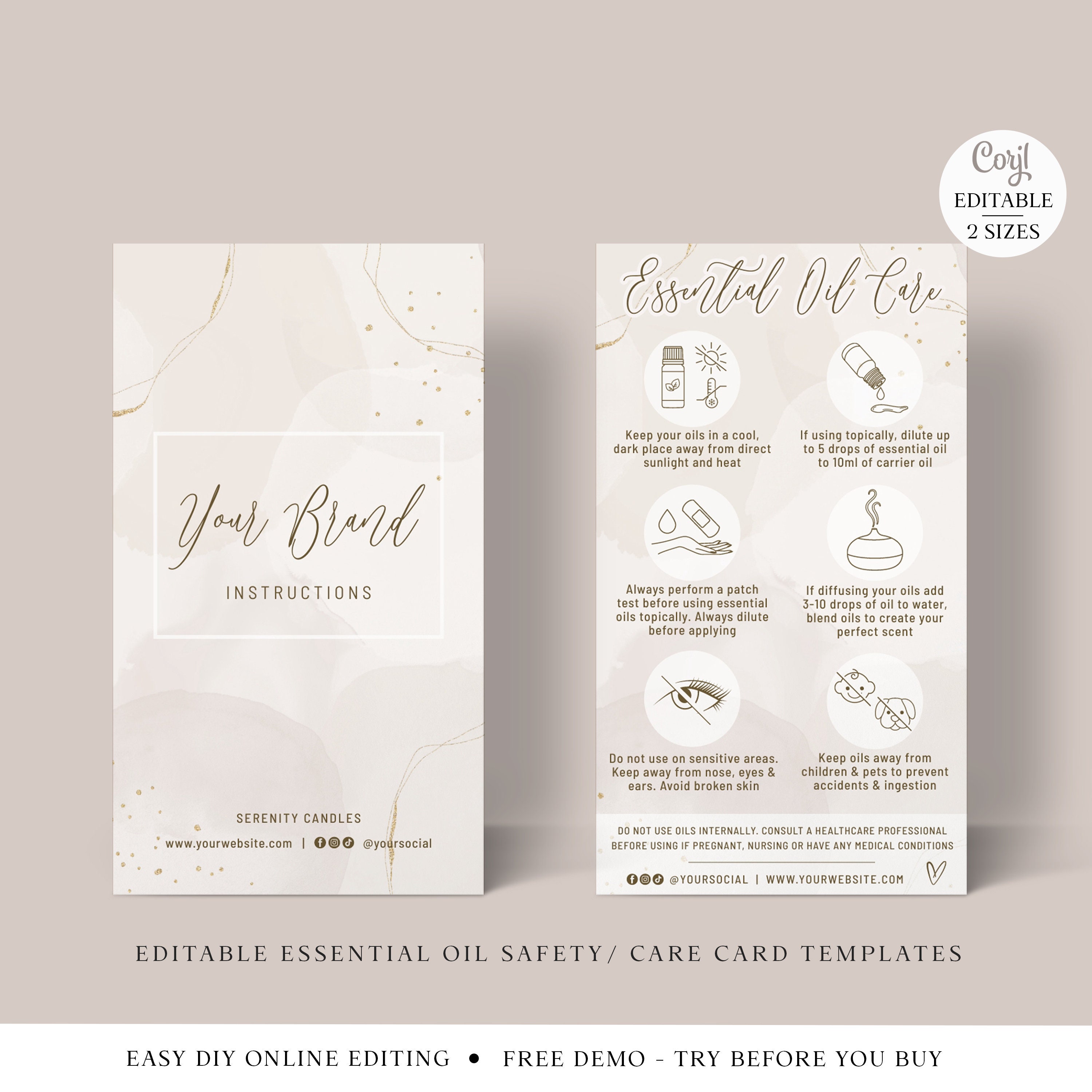 Essential Oil Business Cards