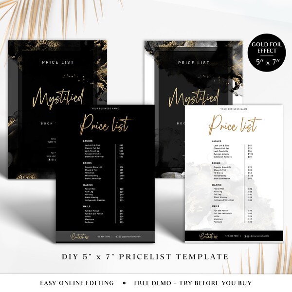 Nail Tech Price List Template - Etsy