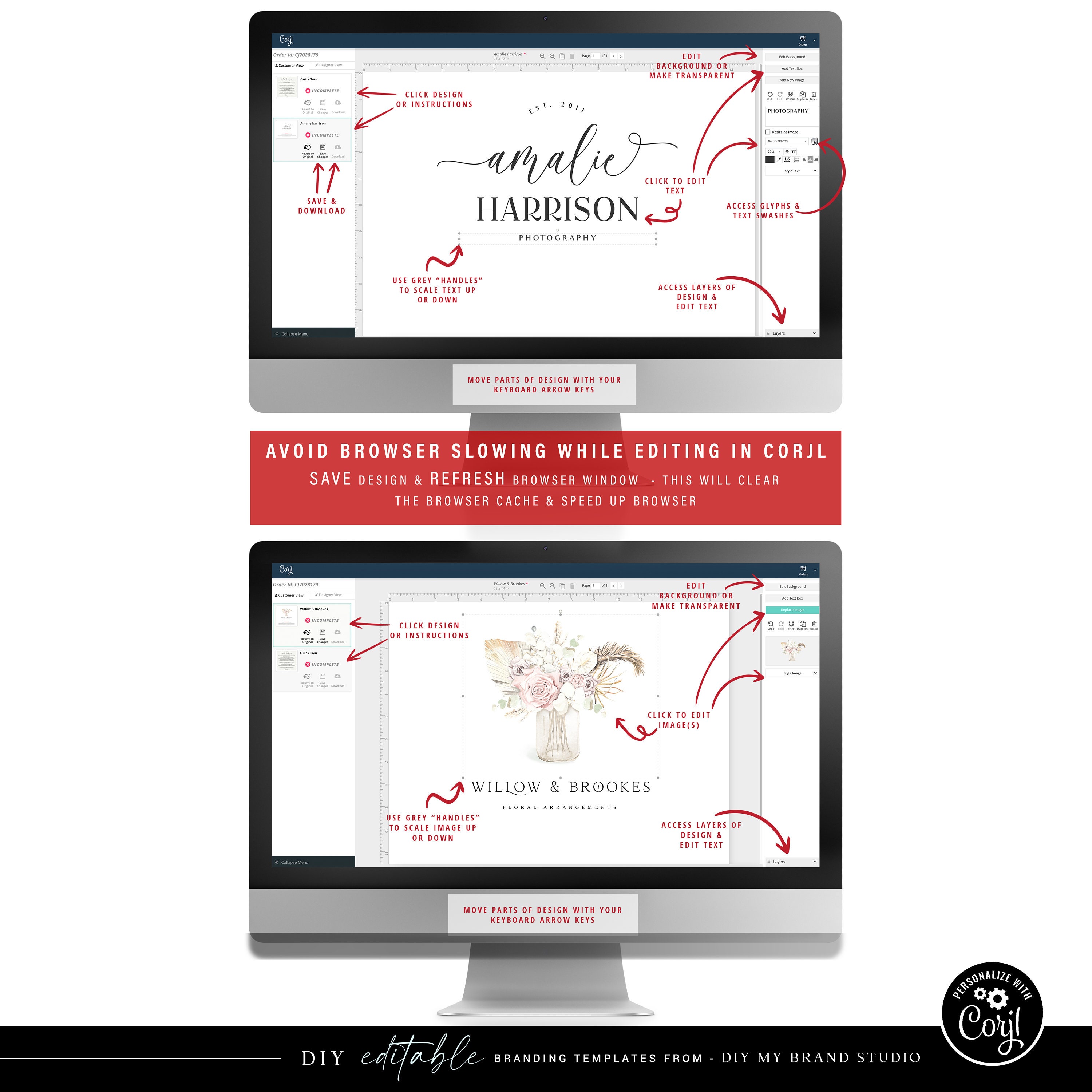 DIY Editable Watermark Logo Simple Circular Template Instant - Etsy UK