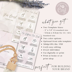 Car Diffuser Care Guide Editable Template, Abstract DIY Edit Car Air ...