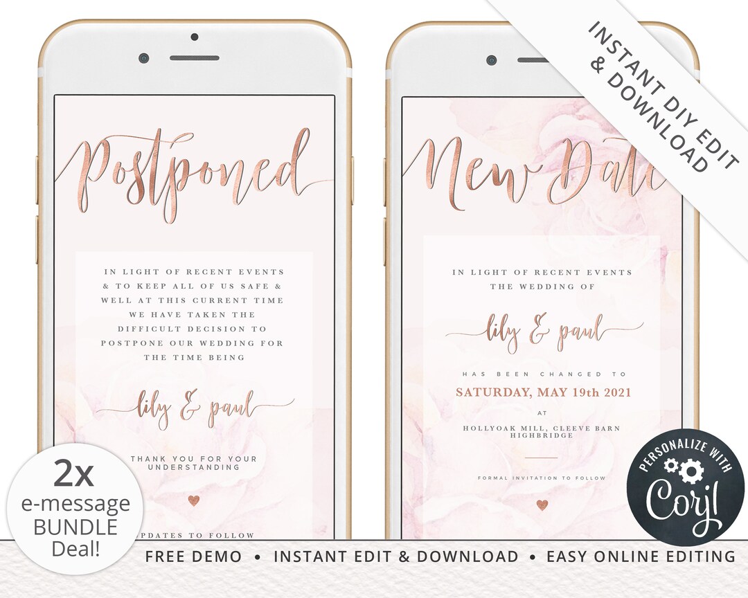 Instant Bundle Pink Watercolor Floral Phone Text Messages Change of ...