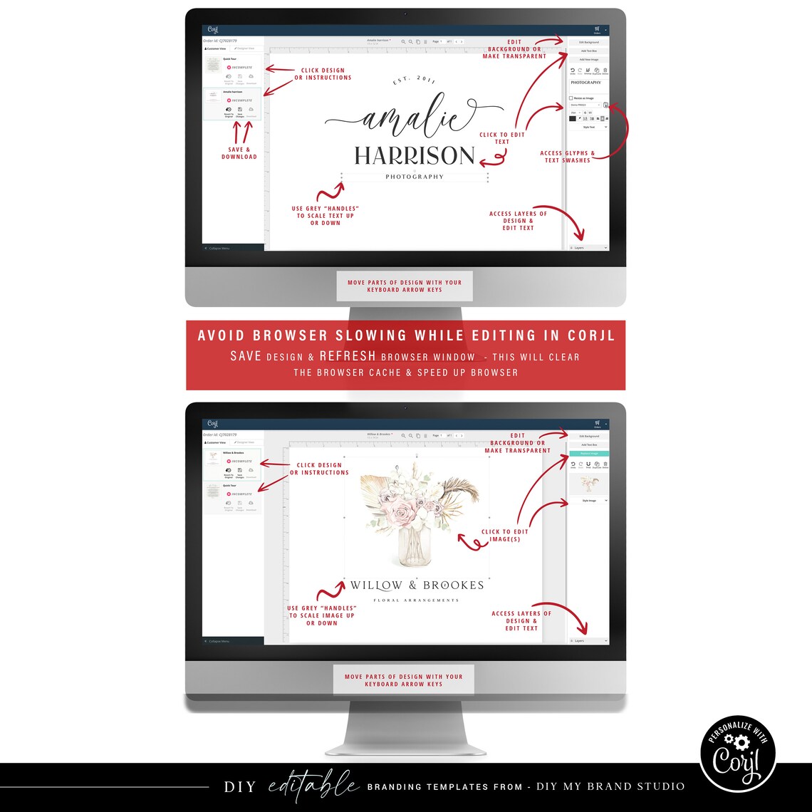 Editable Round Stamp Badge Submark Style Typography Logo - Etsy