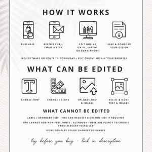 Boho Floral Logo Editable Template DIY Edit Instant - Etsy