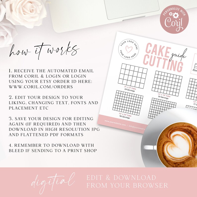 Editable Cake Cutting Guide 9 X Templates Bundle Printable - Etsy UK