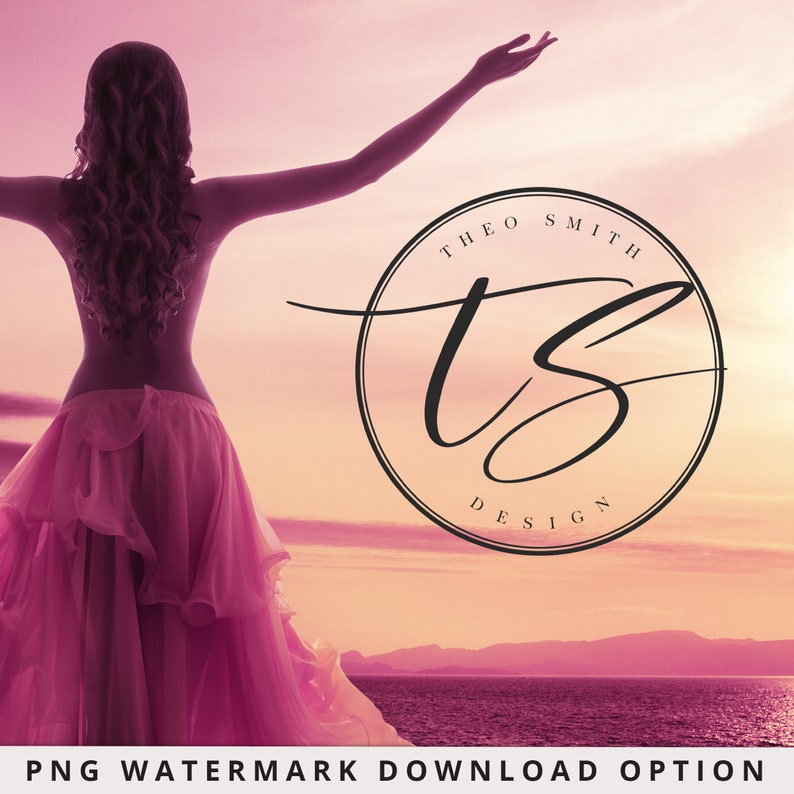 DIY Editable Watermark Logo Simple Circular Template Instant - Etsy UK