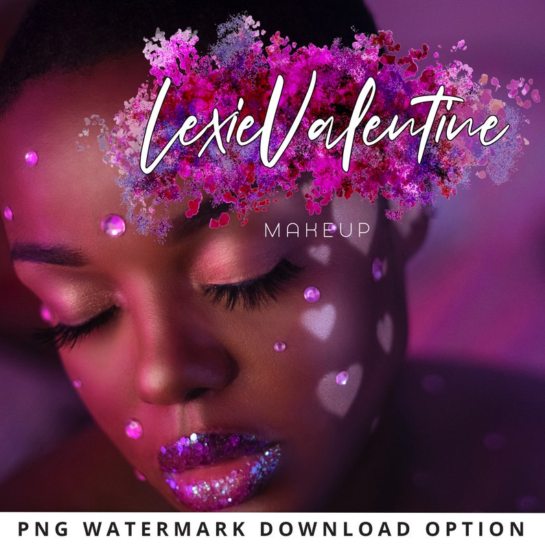 Editable Messy Logo Template DIY Edit Watercolor Makeup - Etsy