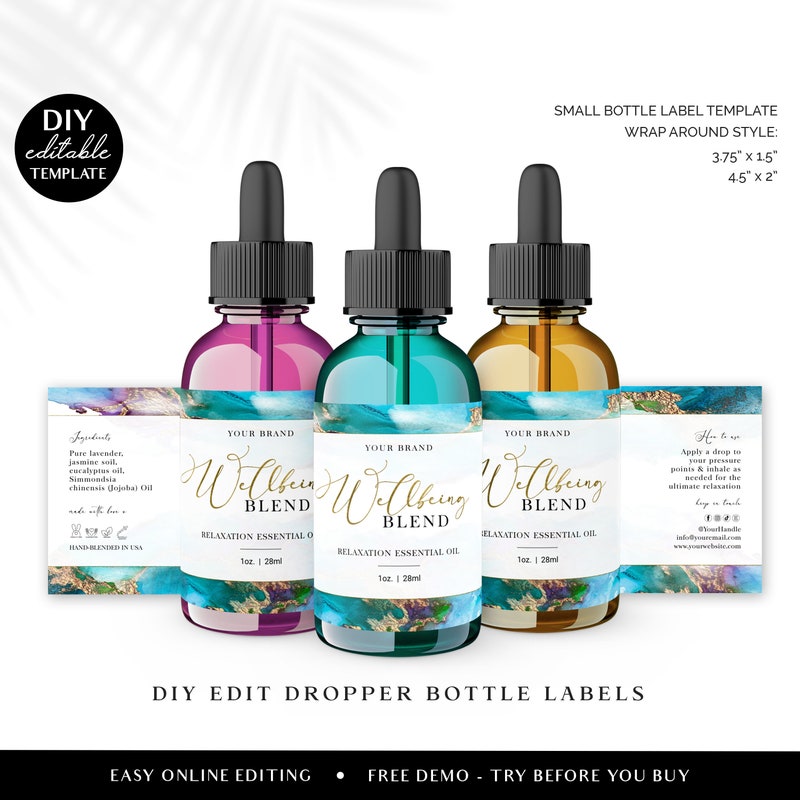 Dropper Bottle Label - Etsy