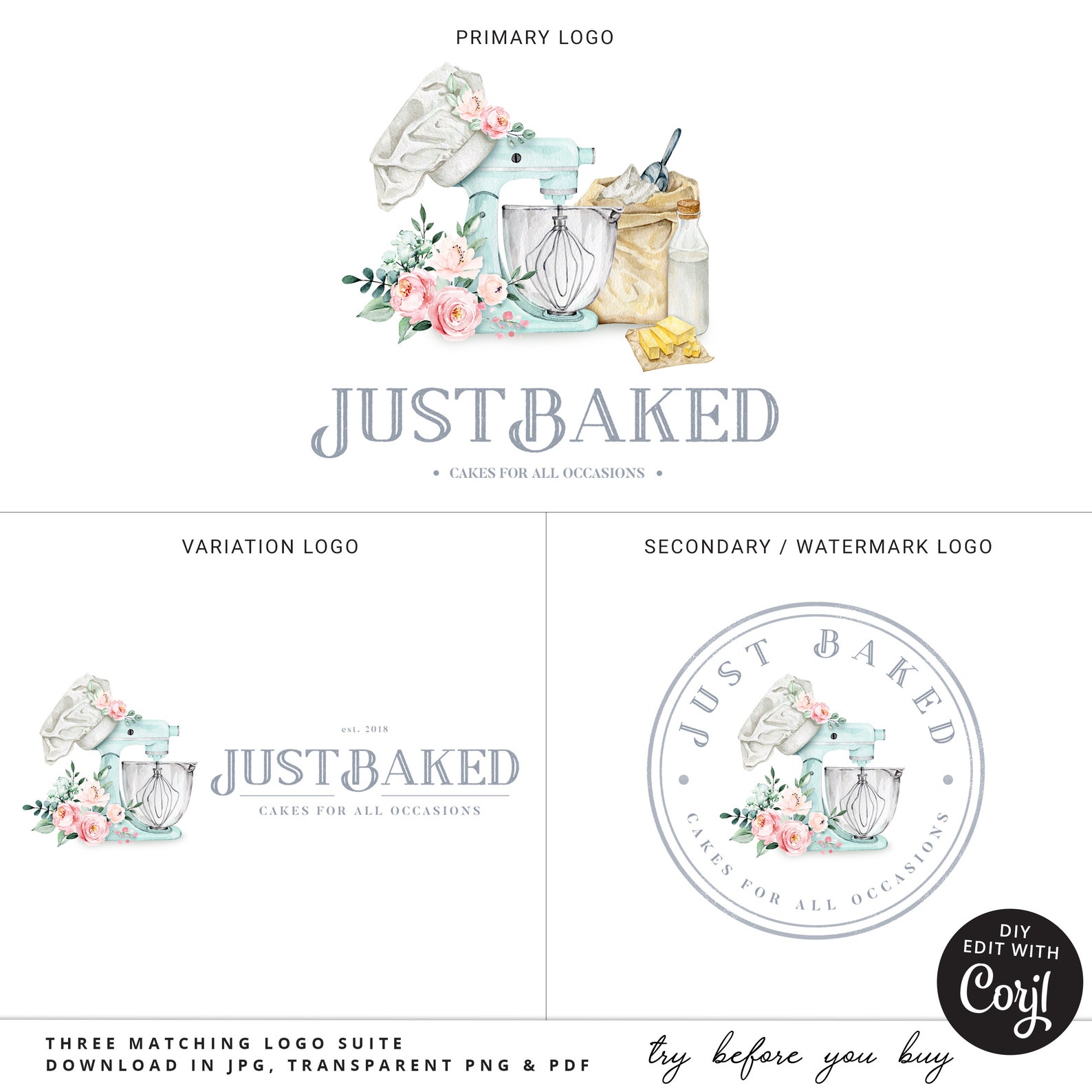 Editable Bakery Branding Bundle 6pc Essential Business Kit - Etsy