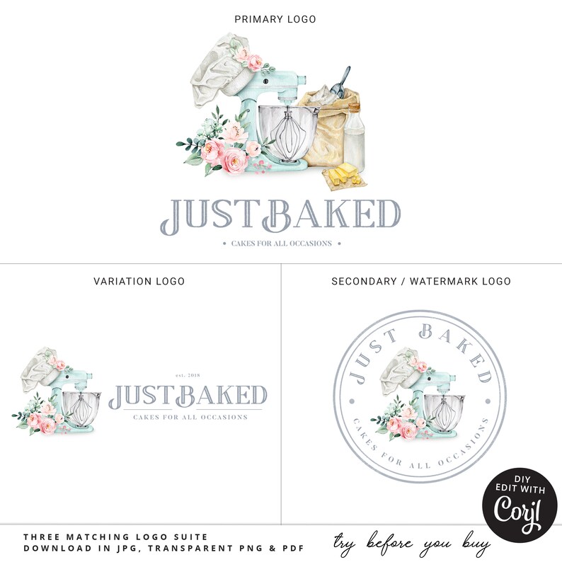 Editable Bakery Branding Bundle 6pc Essential Business Kit - Etsy