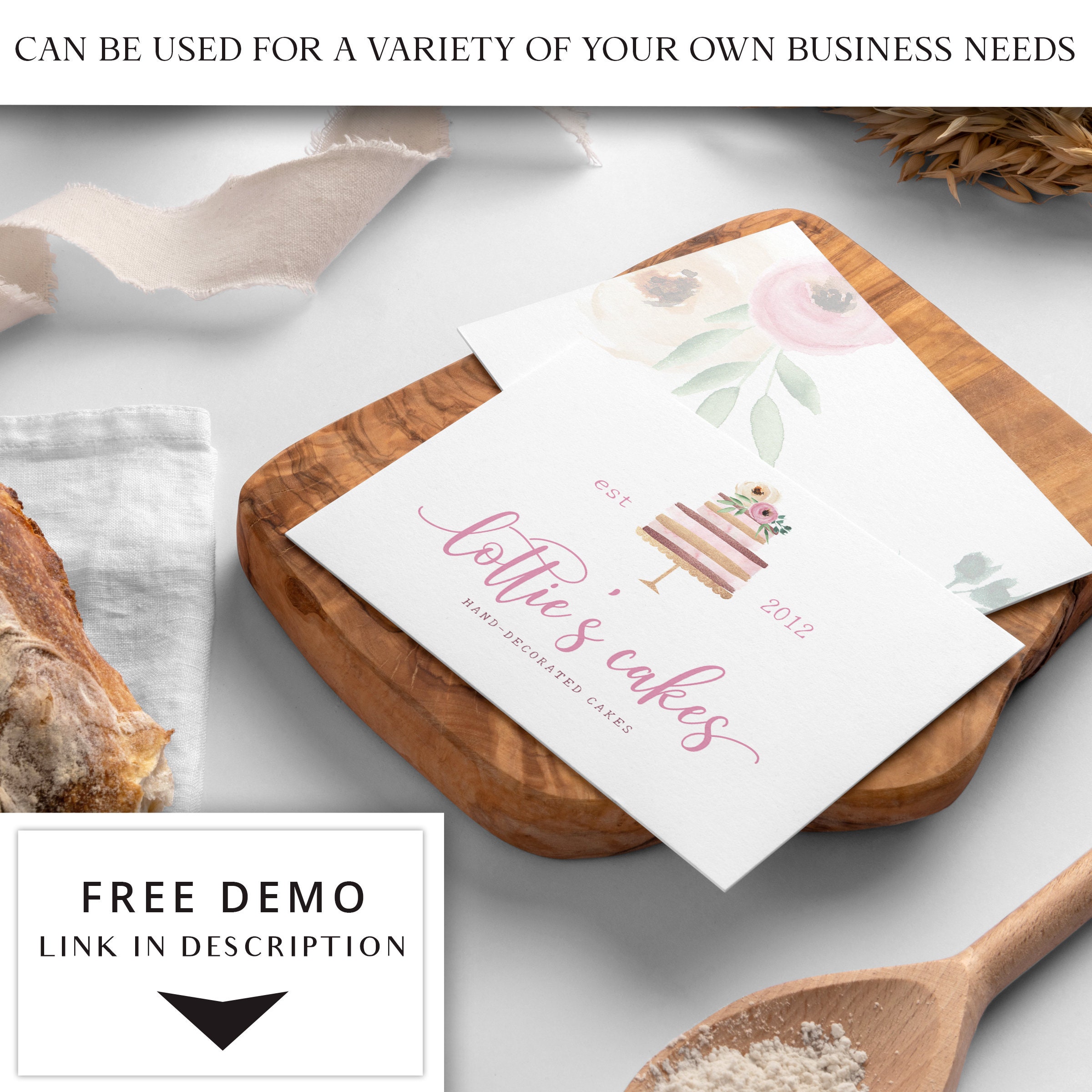 Editable Bakery Logo Template DIY Edit Cake Decorator Logo - Etsy UK