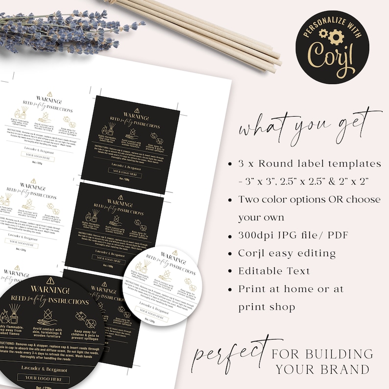Reed Diffuser Warning Label Template 3 Sizes Editable - Etsy UK