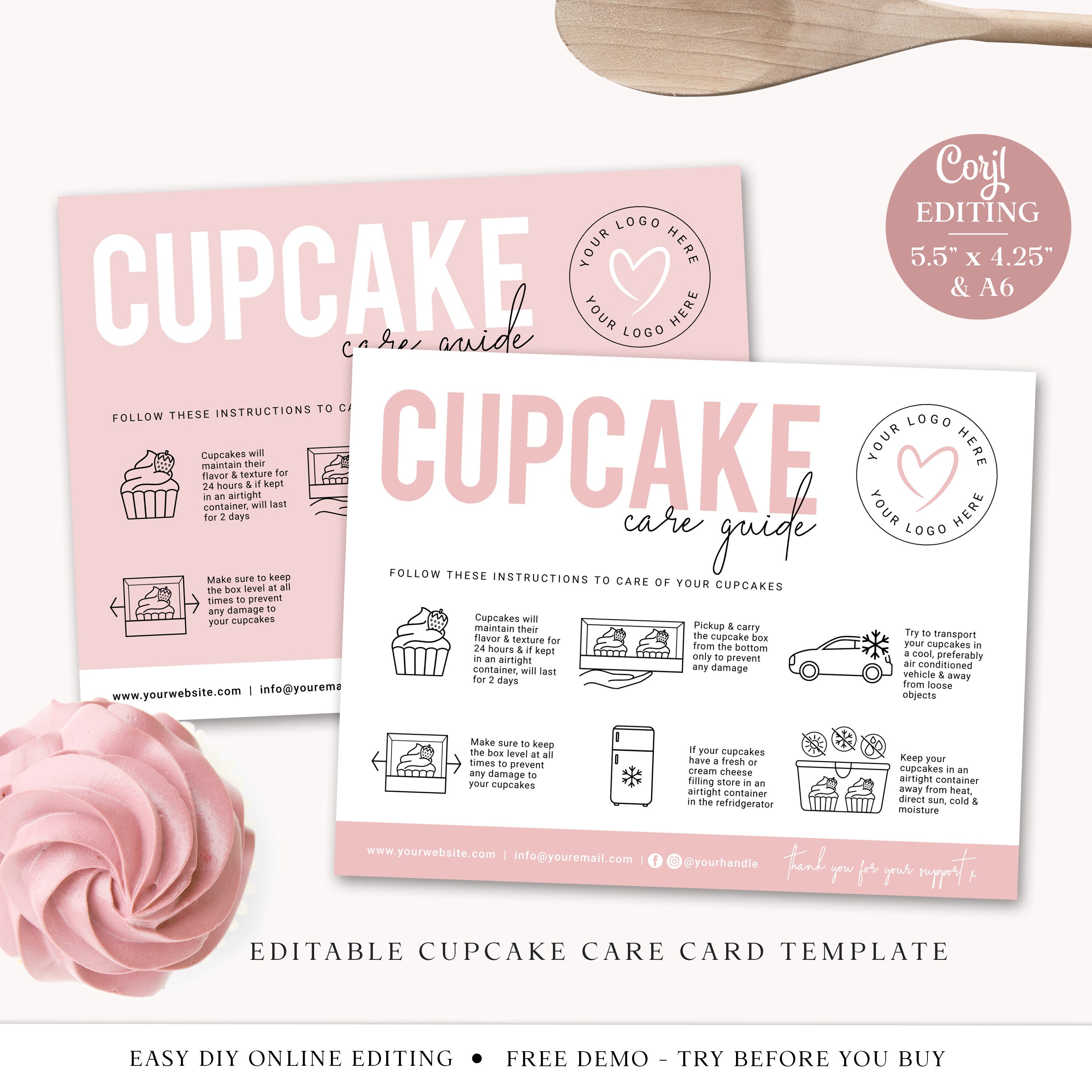 Cupcake Card Template Printable