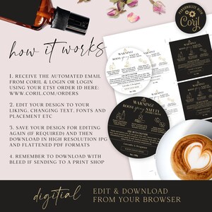 Editable Room Spray Warning Label Template (3 Sizes) DIY Edit Room Mist ...