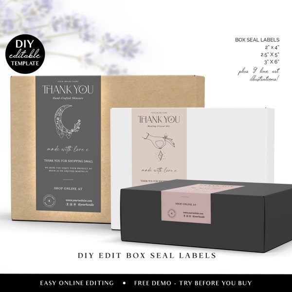 Box Seal Sticker - Etsy