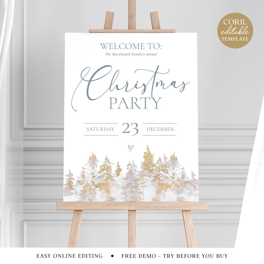 Christmas Welcome Sign Editable Template Welcome Poster - Etsy UK
