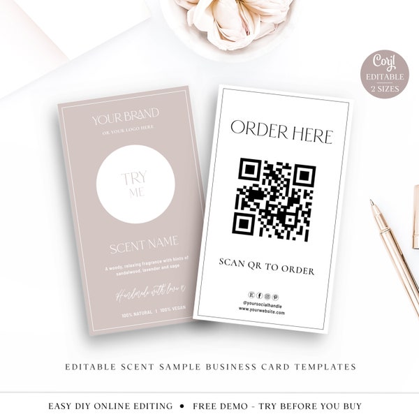 Sample Card for Scent - Etsy