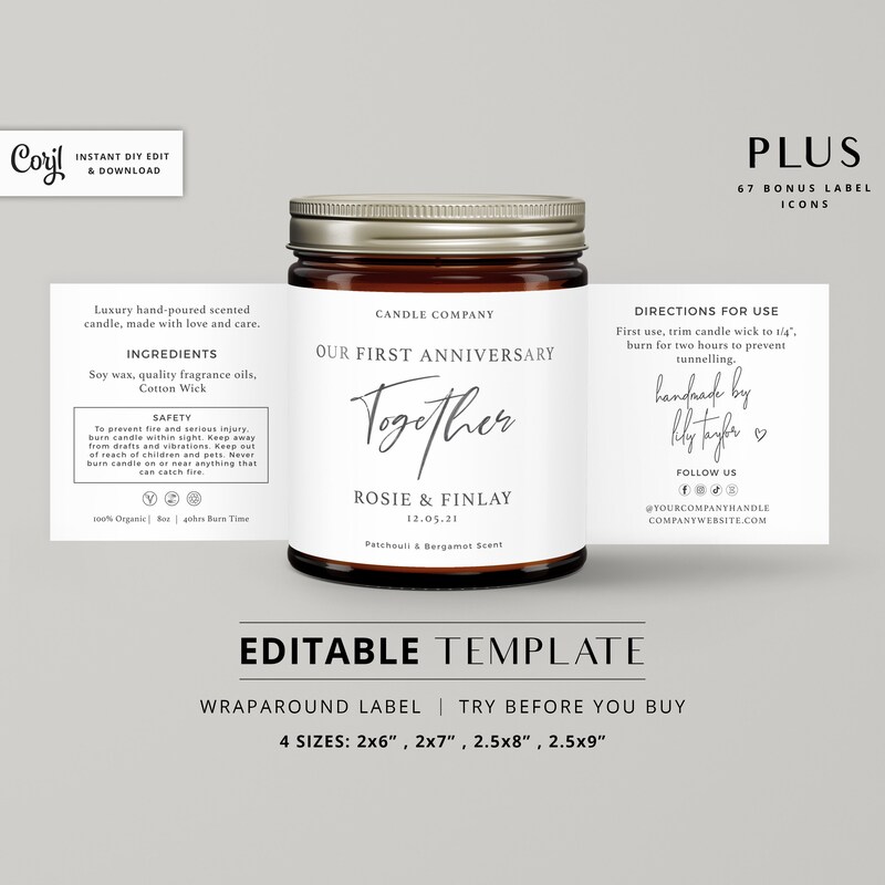 Wrap Around Labels - Etsy