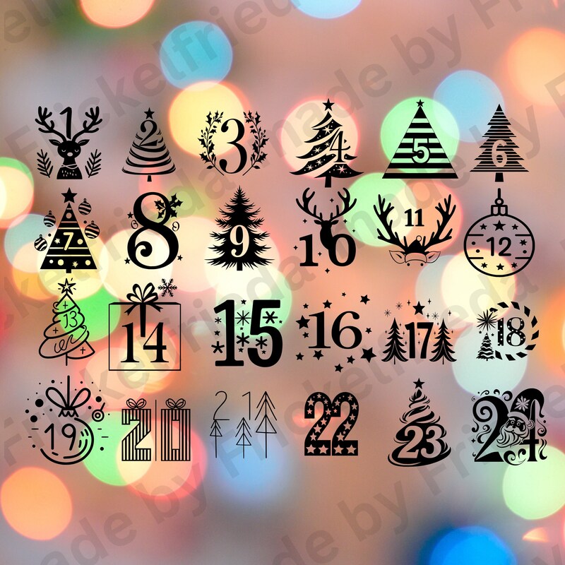 Advent zahlen tannenbaum - Etsy.de