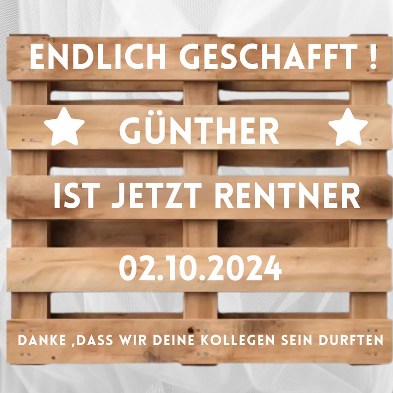 Schild ruhestand - Etsy.de