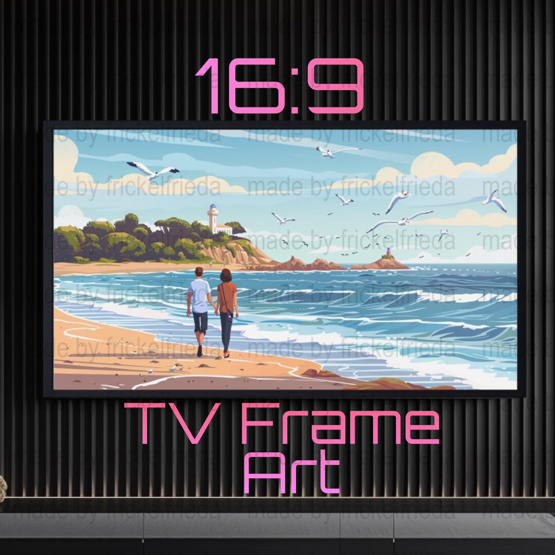 Mediterranean Walk Frame TV Art Digital Painting Television Picture ...
