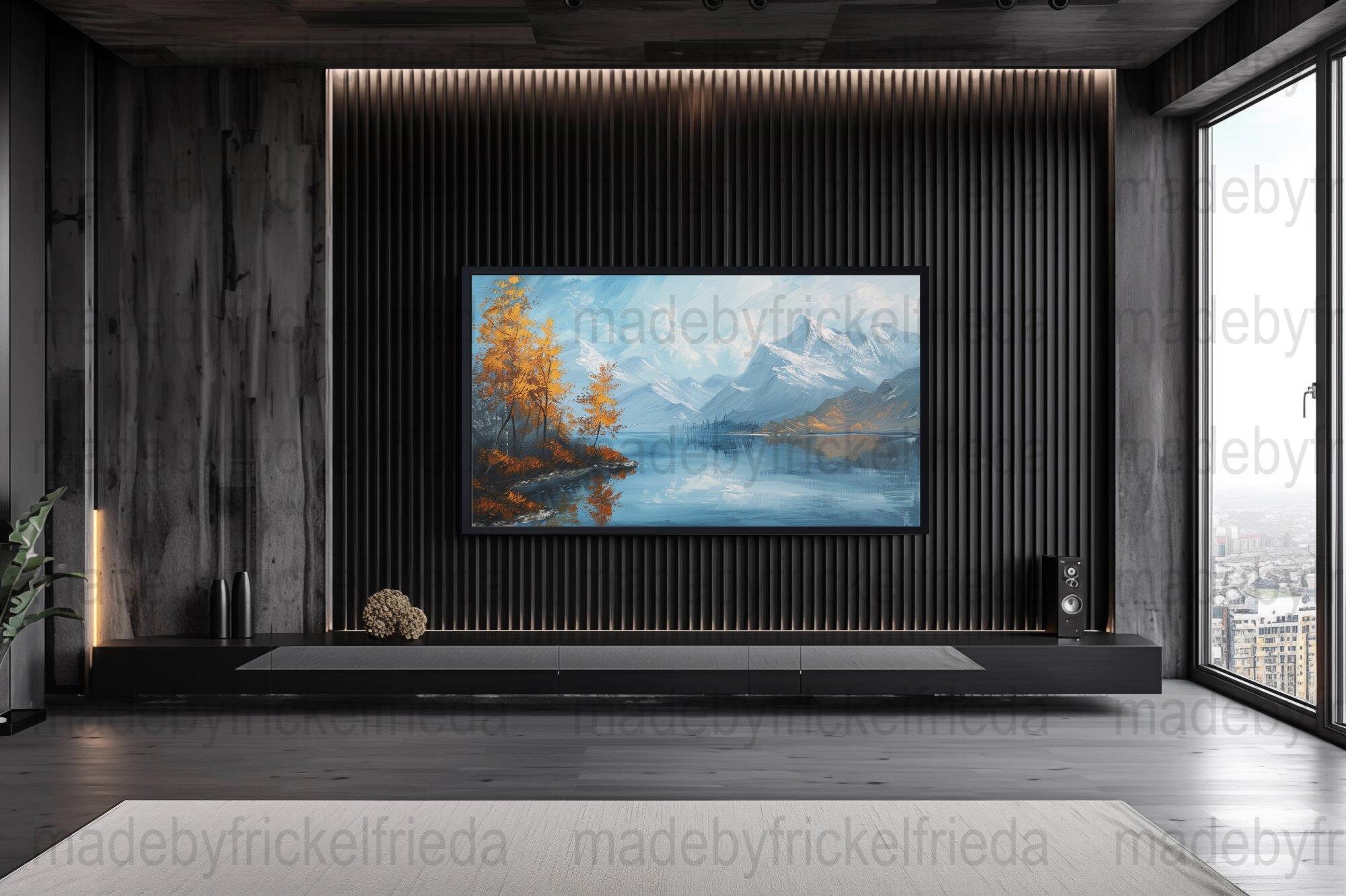 Mountain Lake Landscape Mountains Frame Smart Tv Art Digital Television ...