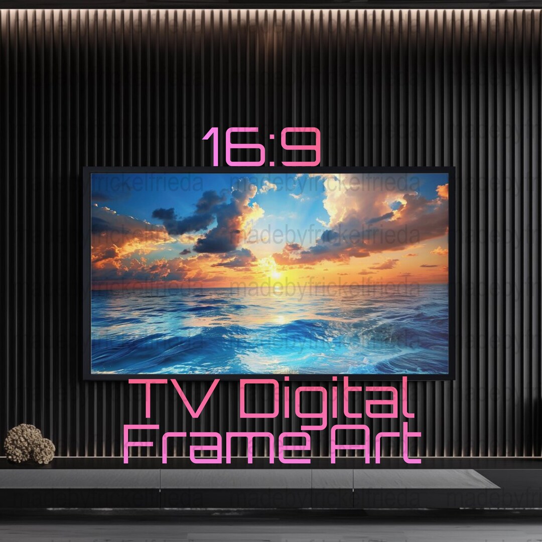 Sunset Over the Sea Frame Smart TV Art Digital Television Picture ...