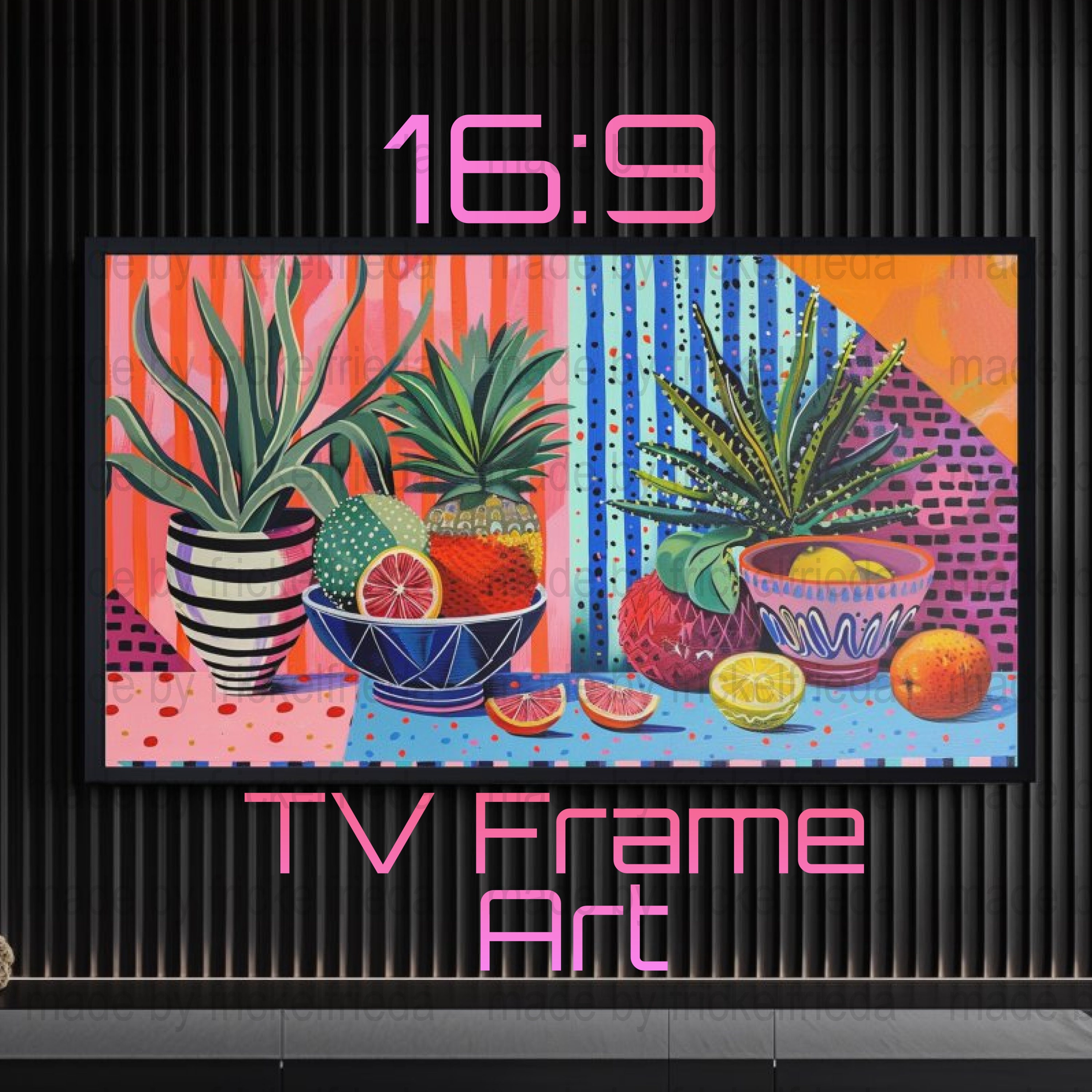 Modern Fruits Fruit Basket Frame TV Art Digital Painting Television ...