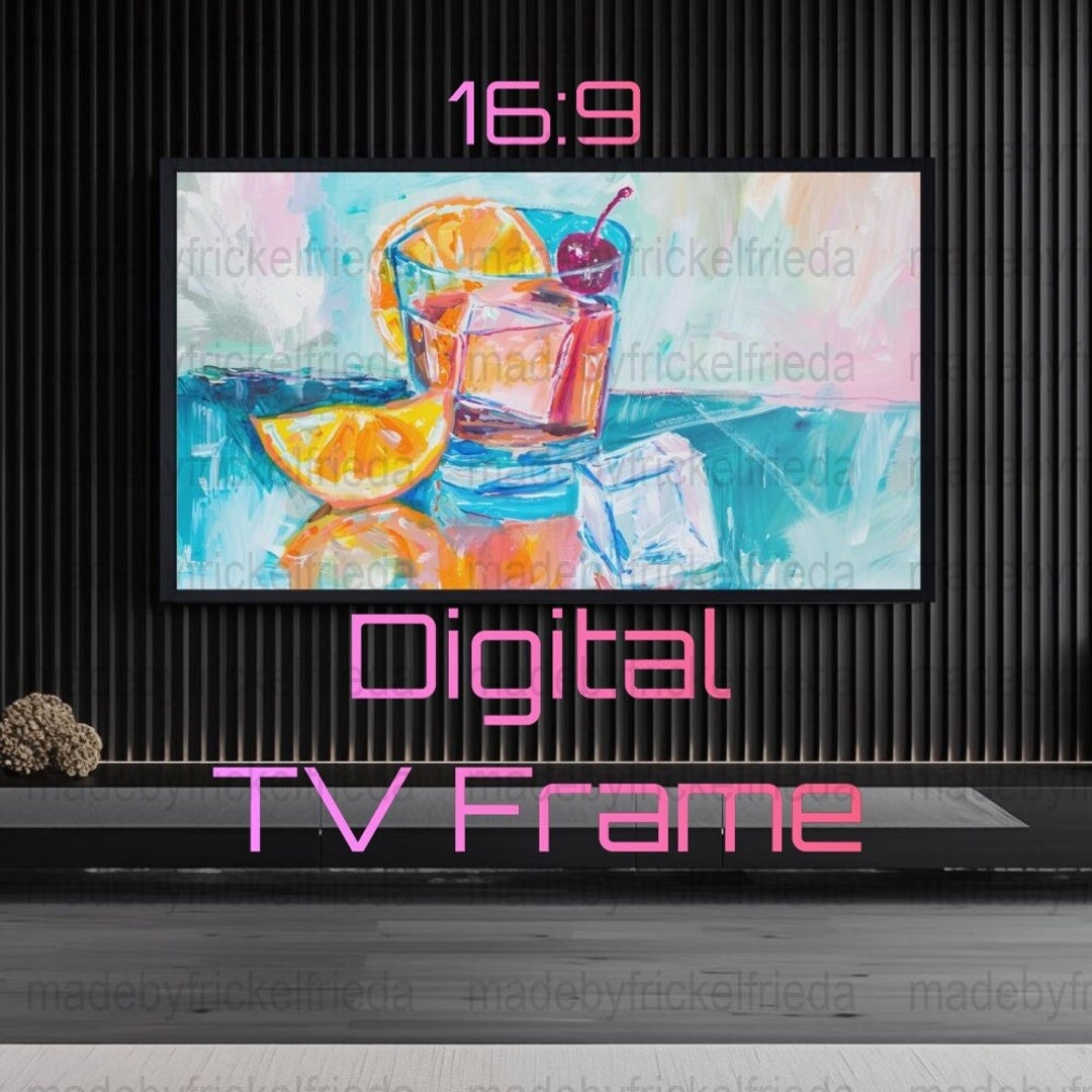 Fashion Cocktail Frame Smart TV Soothing Digital Television Picture ...