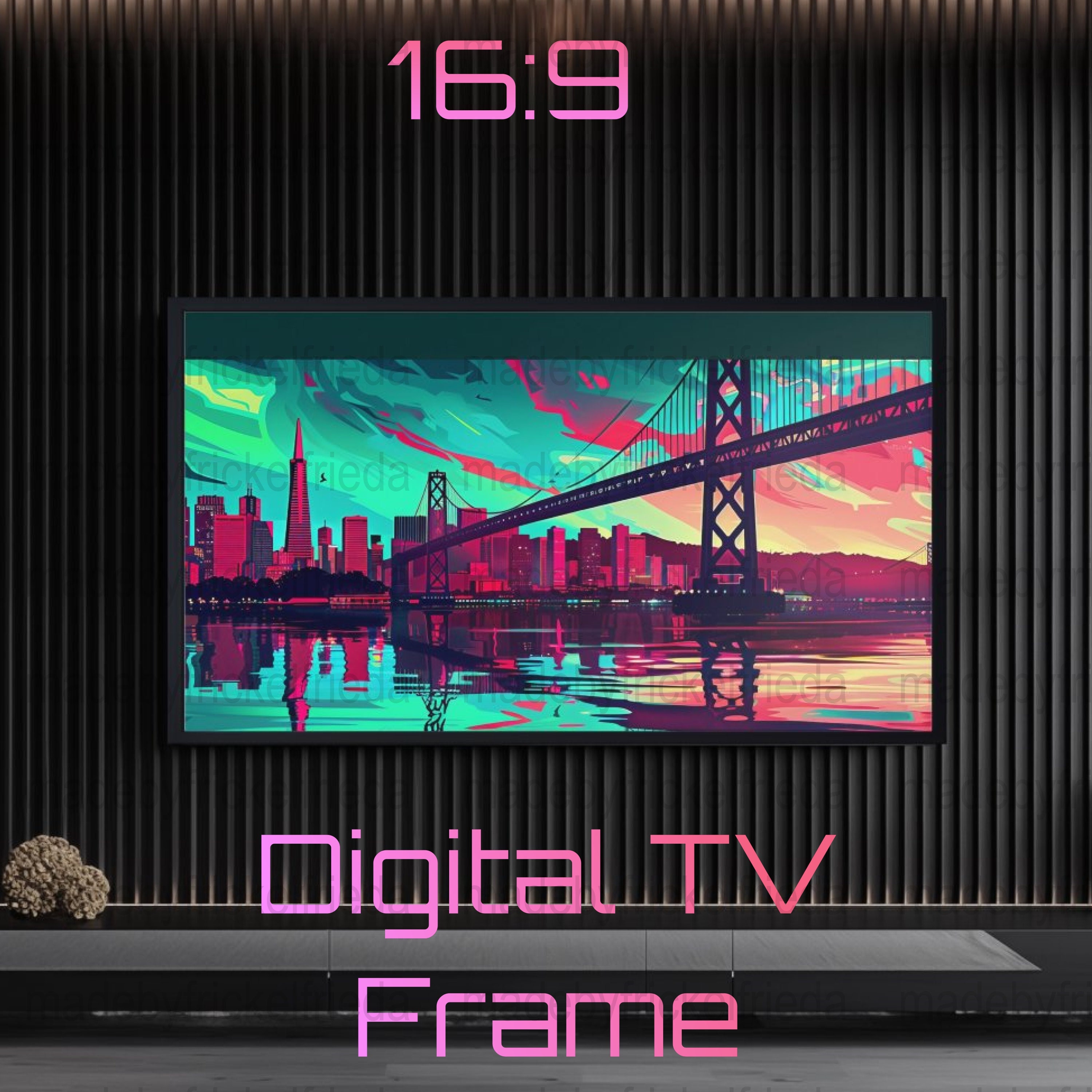 TV Frame San Fransico Skyline Smart Digital Television Picture Digital ...