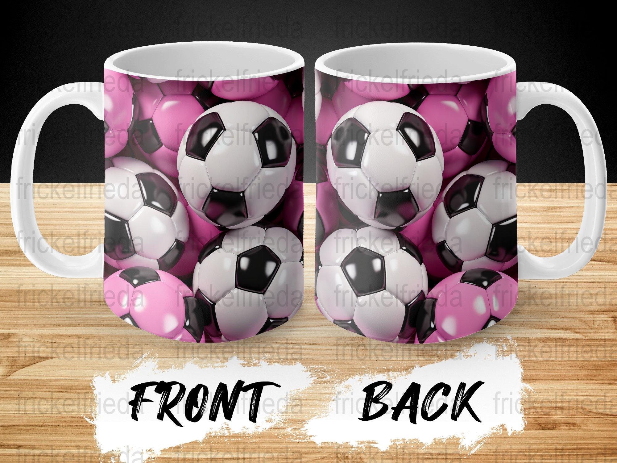 3D Football Mug Cups Sublimation Design Football Pattern 11oz /15oz Png ...