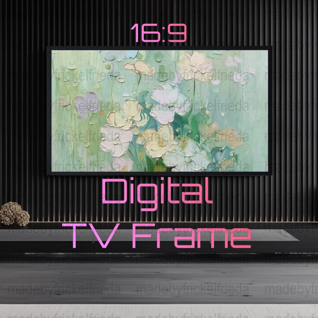 Flowers Digital Painting Frame TV Art Calming Digital Tv Picture ...