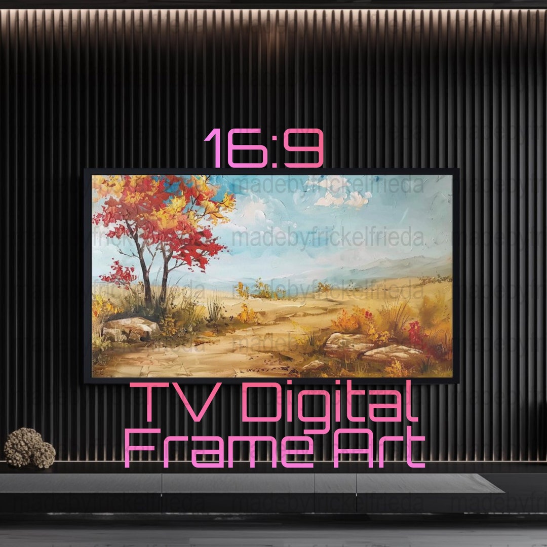 Autumn Landscape Field Paths Frame Smart TV Art Digital Television ...
