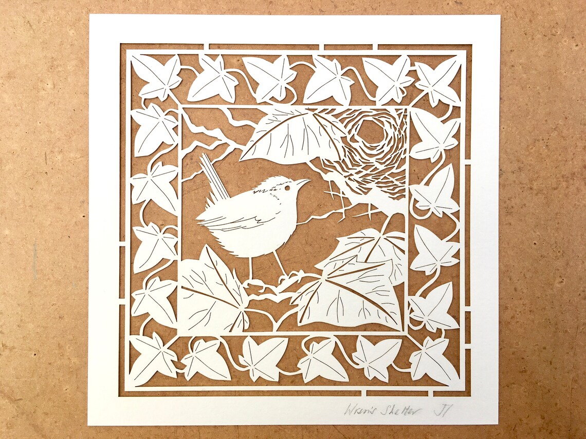 Paper Laser Cut Bird Design 'wren's Shelter' - Etsy