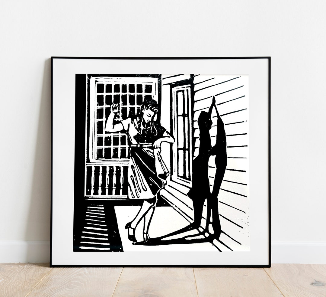 Dance Day Dreaming / Linoleum Cut Print - Etsy
