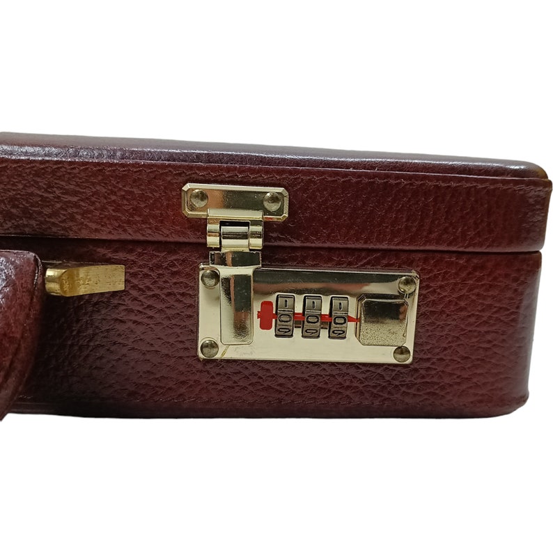 Brown Leather Attache Briefcase: Custom Engraved Laptop Case With ...