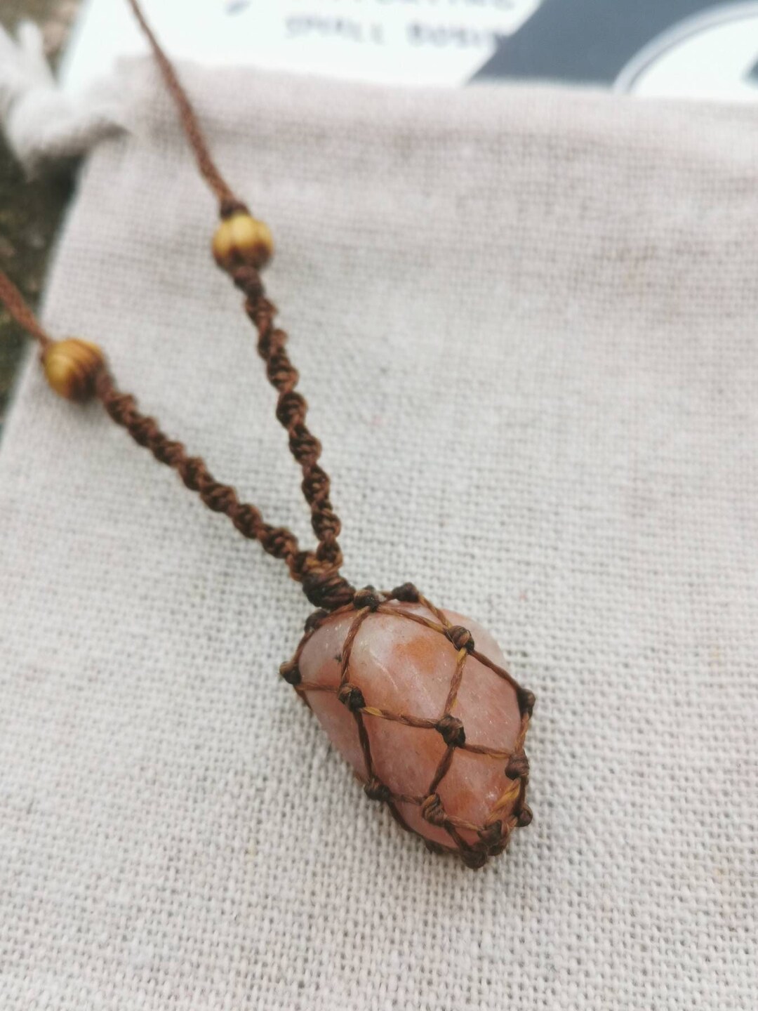 Collier en cristal Hippy Sunstone, protecteur, cicatrisant, bijoux en ...