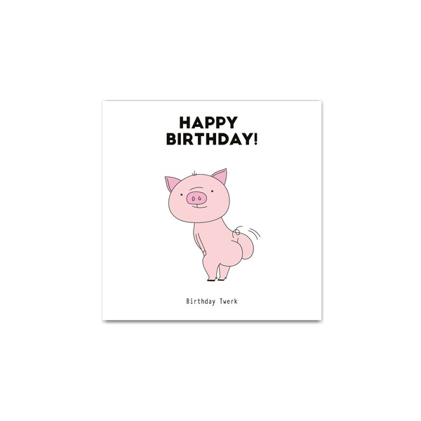 Pig Card - Etsy