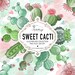 Sweet Cactus Clipart Hand Draw Cacti Plants Download Cute | Etsy