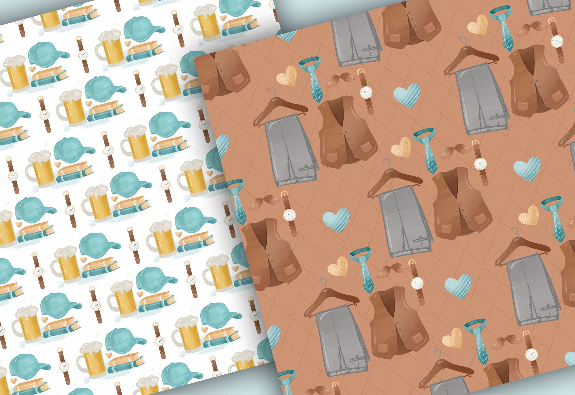 Best Dad Design Digital Paper Pack, Daddy Pattern, Dad, Father's Day ...