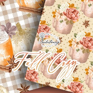 Fall Cozy Digital Design, Thanksgiving Stickers, Autumn, Fall, Pattern ...