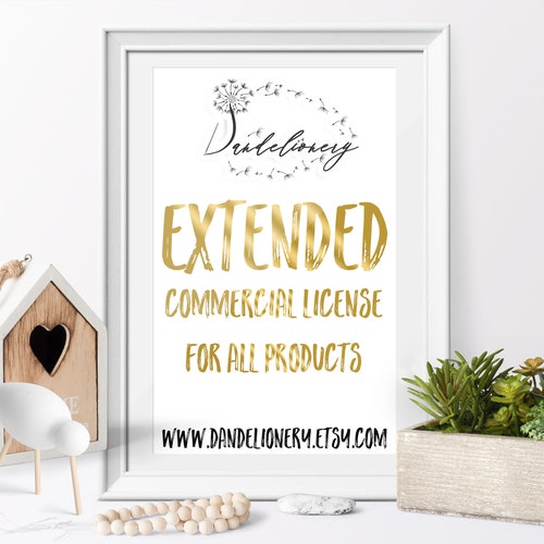 Extended License for ONE Product Commercial Use by Laililand - Etsy