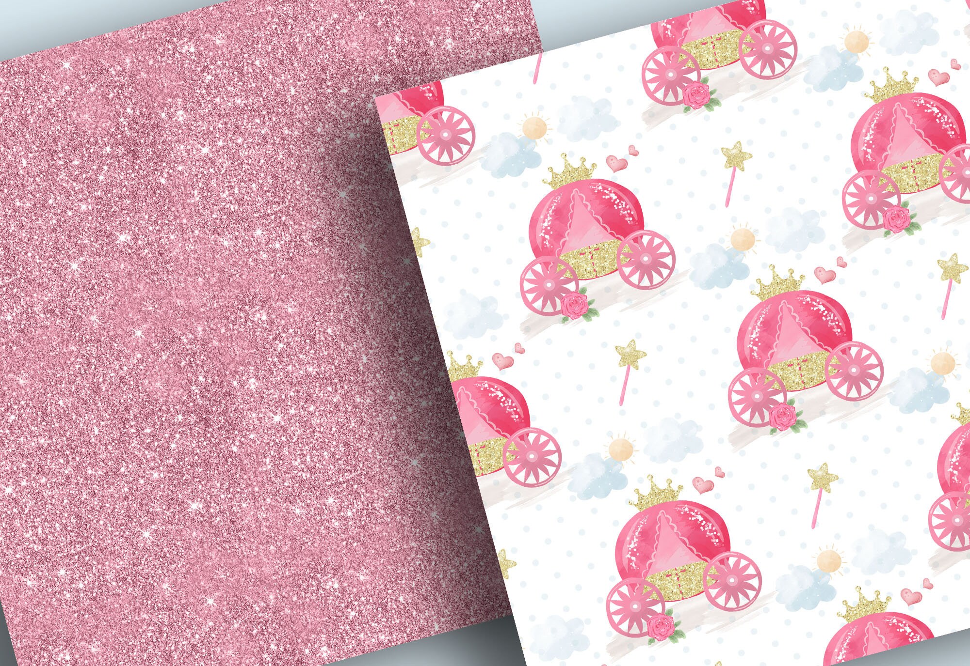 Watercolor Princess Digital Paper Pack Nursery Pattern Girl - Etsy