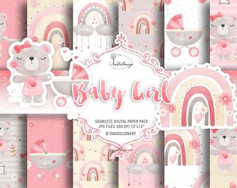 Girl Digital Paper | Etsy