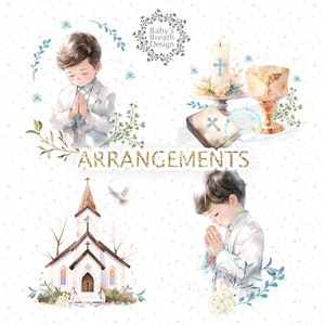 Watercolor First Communion Clipart, Watercolor Clipart First Communion ...